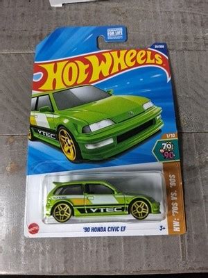Hot Wheels Jdm Lime Green Retro 70s Vs 90s ‘90 Honda Civic Ef