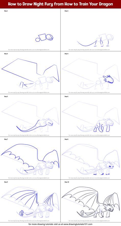 How To Draw Night Fury From How To Train Your Dragon How To Train Your
