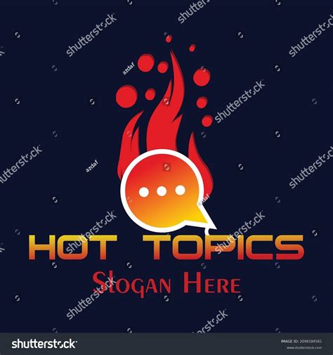 Hot Topic Logo Designs Concept Vector Stock Vector Royalty Free