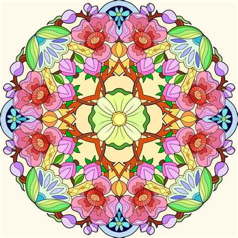 Colorful Flower Mandala Design