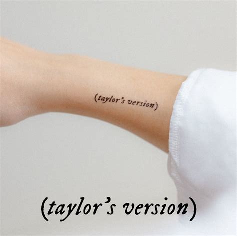 Taylors Swift Inspired Taylors Version Tattoo Set Of 4 Etsy Uk