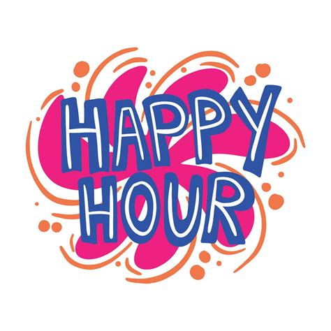 Comic Handlettering Art Happy Hour Good For Graphic Design Resources