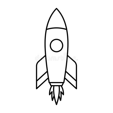 Rocket Launched Icon Space Travel Start Up Business Concept Creative