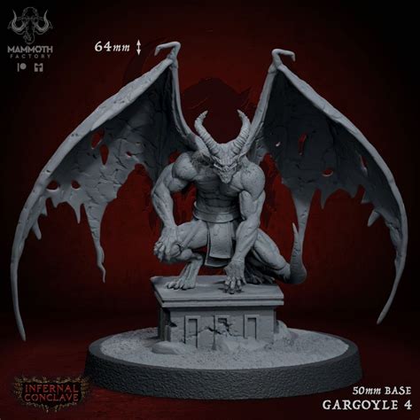 Stonecursed Gargoyles Dnd Minifigures Infernal Conclave Set 3d Resin