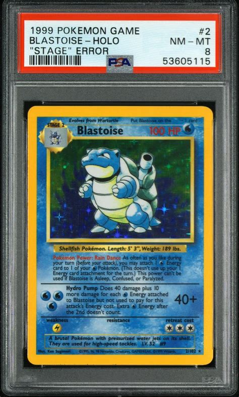 Wtt [w] Psa 10 1st Edition Base Set Charizard [h] Psa 9 Illustrator Error Blastoise Page 2
