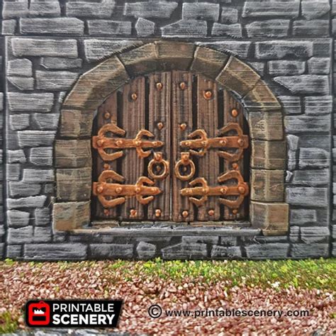 Castle Door Openlock Dungeon Tile Dnd Miniature Terrain Dungeons And