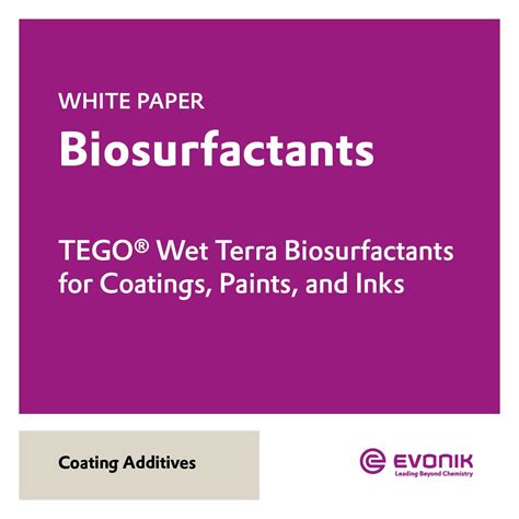 Biosurfactants For Coatings Evonik Coating Additives
