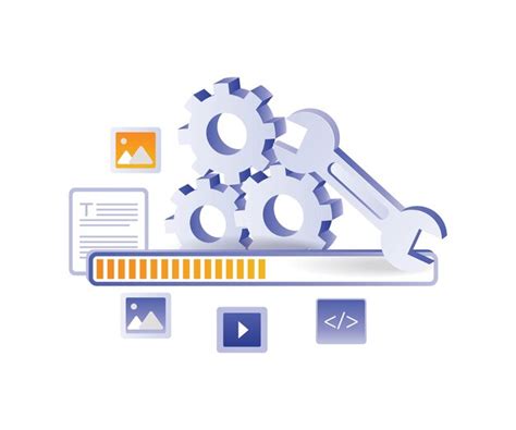 Premium Vector Gear The App Update Data Maintenance Process