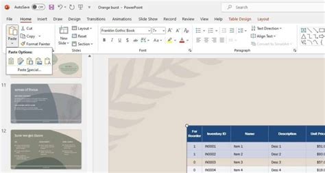 how to copy an excel table to powerpoint vegaslide