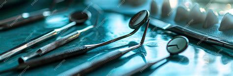 Dentists Instruments With Silver Tooth Picking Premium Ai Generated Image