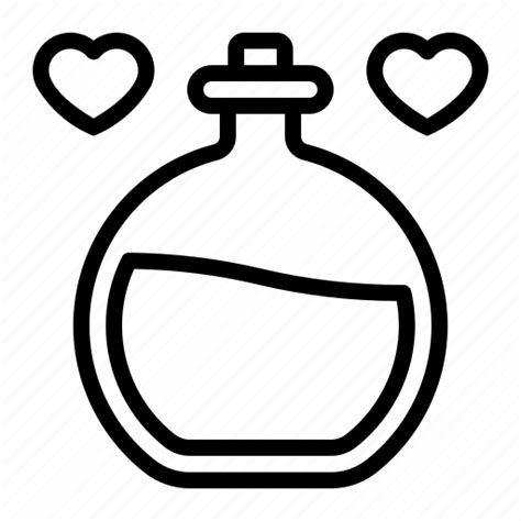 Love Potion Flask Bottle Poison Heart Valentines Icon Download On Iconfinder