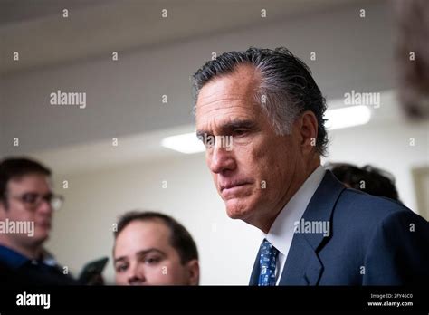 United States Senator Mitt Romney Republican Of Utah Talks With