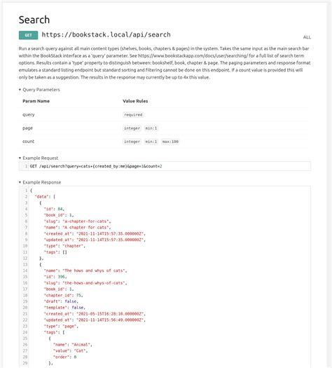 Search Api Feature Request · Issue 909 · Bookstackappbookstack · Github