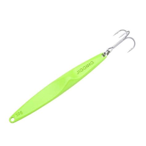 10g 15g 20g Jigging Spear Shape Bait Metal Lures Treble Simulation Hook