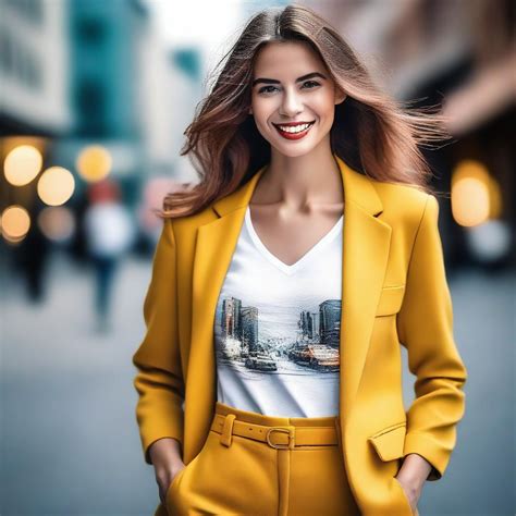 Create An Image Of A Confident And Stylish Young Woman Idyllic Ai