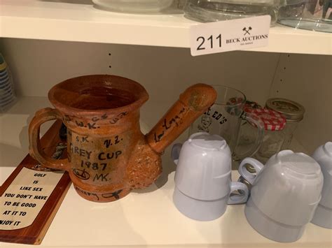 Assorted Glassware Coffee Cups Phallic Teapot See Images And Wall