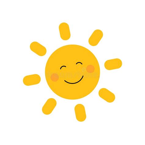 Sol Lindo Con Sonrisa Ilustración Del Vector Ilustración De Arte 111509768