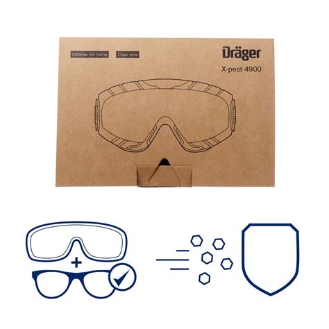 Dräger X Pect 4800 4900 Vollsicht Schutzbrille