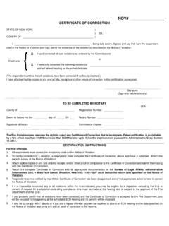 Nov Certificate Of Correction 41614 Nyc Nov Certificate Of