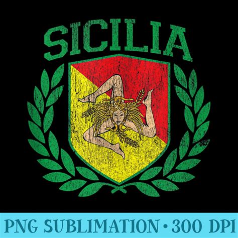 Sicily Sicilia Flag And Shield Trinacria Sicilian Flag Dow Inspire
