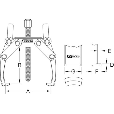 Ks Tools 2 Leg Puller 20 170mm 7886203401 Spare Parts For Agricultural Machinery And Tractors