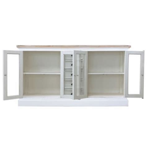 Drawer Displaydistressedbrown Solid Wood Credenza Metal Accentsfully