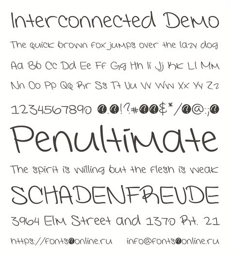 Interconnected Demo Font