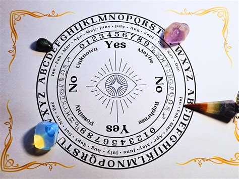Printable Pendulum Boards Digital Downloads Pendulum Spirit Board