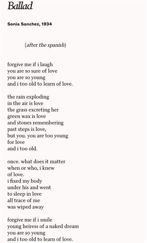 Sonia Sanchez Most Famous Poems