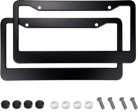 Matte Black License Plate Frames License Plate Covers 2 Packs