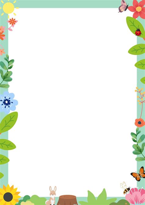 Spring Border For Newsletters Scrapbook Etc Etsy Canada Page