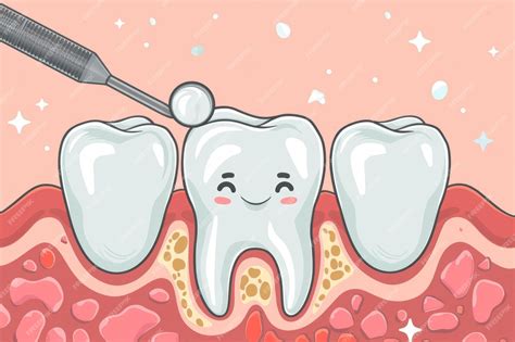 Cute Dentalthemed Illustration Of Happy Teeth For Posters Cards And