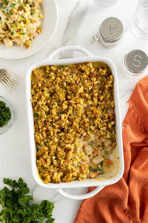 Chicken And Stuffing Casserole The Kitchen Magpie