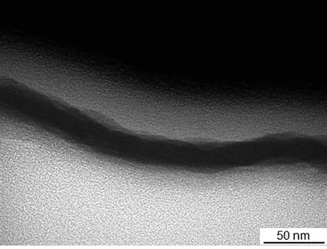 The Tems Image Of Cross Section Of The Tin Coating Of Thickness 50 Nm Download Scientific