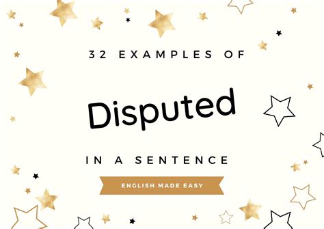 Disputed In A Sentence 50 Examples Beginner To Advanced
