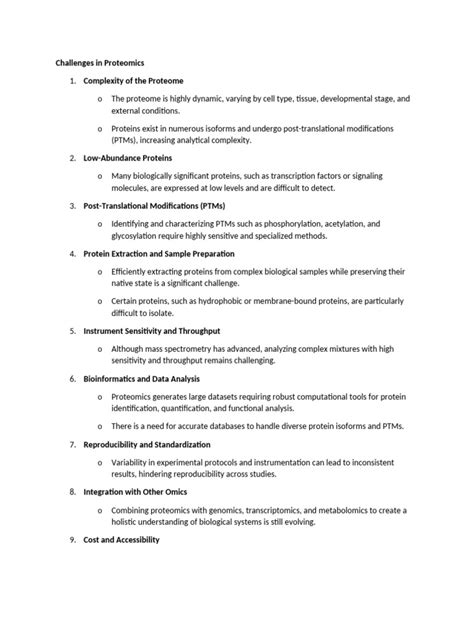 Proteomics Challenges And Solutions Pdf Proteomics Omics