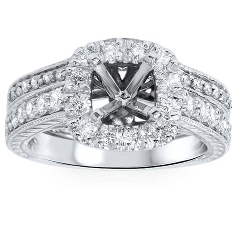 Buy Pompeii3 34ct Cushion Cut Halo Diamond Vintage Engagement Ring
