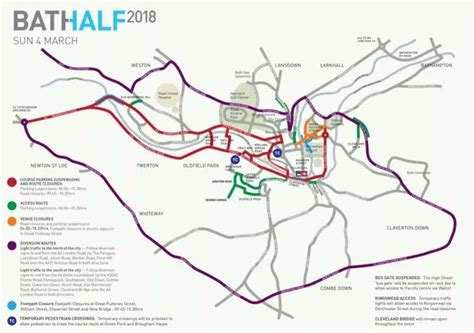 Bath Half Marathon Route Map Road Closures And Parking Bath Chronicle