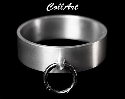 Metal O Ring Collar For Men Bondage Choker Female Slave O Ring Collar