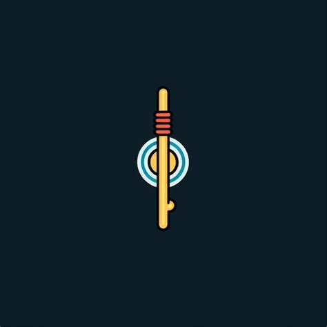 Premium Ai Image Flat Color Flute Logo Vector