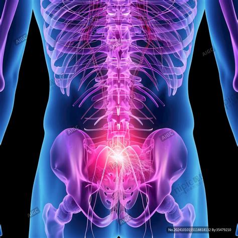 Ai创作图腰椎透视图 坐骨神经痛 下背部疼痛 人体透视图 背部脊柱条件 坐骨骶骨关节 人体背部 人体骨架结构 医院解剖图 人体的脊椎 脊柱脊瓜柱 脊柱骨关节 人体解剖图 人体脊髓 人体结构图片