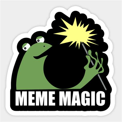 Meme Magic Pepe Sticker Teepublic