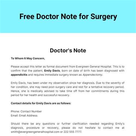 Free Doctor Note Templates And Examples Edit Online And Download