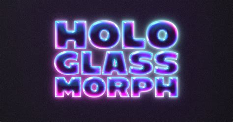 Holo Glassmorph Logo And Text Effect Layer Styles Including Holo And Logo Envato