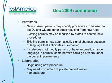 Ppt Proposed Modifications To Method Detection Limit Determinations As Required By 40 Cfr Part