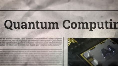 Quantum Computing Headline Reveal In Newspaper Style Backgrounds