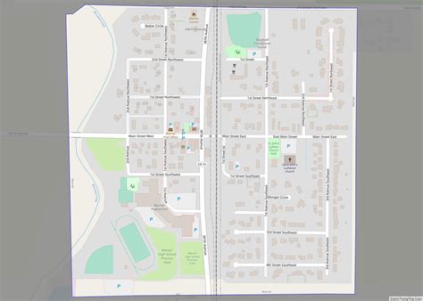 Map Of Warner Town South Dakota Thong Thai Real