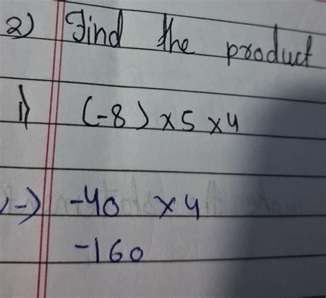 Find The Product Of 8 X 5 X 4 Filo