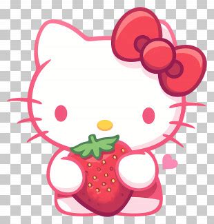 Hello Kitty With Strawberry Hello Kitty Holding A Strawberry