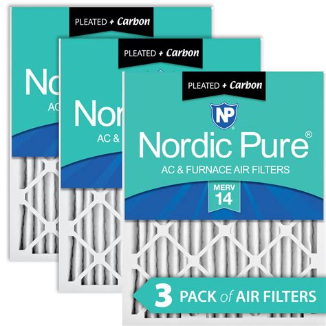 16x24x2 Pleated Air Filters Merv 14 Plus Carbon 3 Pack Grow It Depot